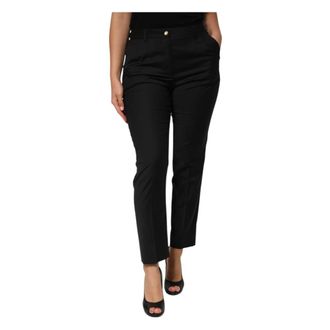 Dolce & Gabbana Mid Waist Tapered Pants - - Trousers - Damen - Schwarzk - L