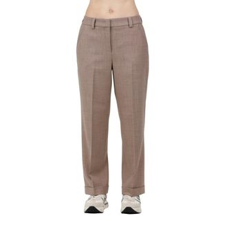 Via Masini 80 Chino-Hose aus bi-elastischem Poly-Woll-Gabardine - - Trousers - Damen - Braun - XL