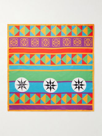 Loewe Foulard En Serge De Soie Imprimée X Paulas Ibiza - Multicolore