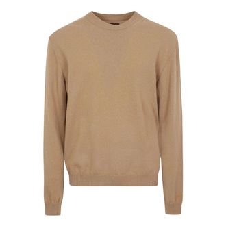 Woolrich Pull col rond en laine dagneau Gg12 - Homme - Pulls - Beige - Taille: L