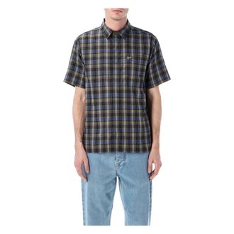 ERL Erl, Homme, Chemises, Multicolore, Taille: M Mini Plaid Short Sleeve Shirt