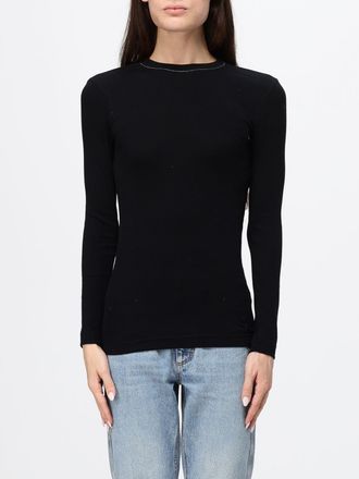 Brunello Cucinelli T-shirt &agrave; manches longues en coton avec ornement Monili