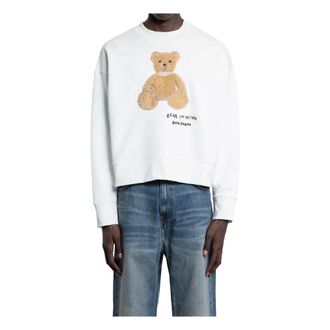 Palm Angels Herren, Sweatshirts & Hoodies, Wei&szlig;, 2XLGr&ouml;&szlig;e