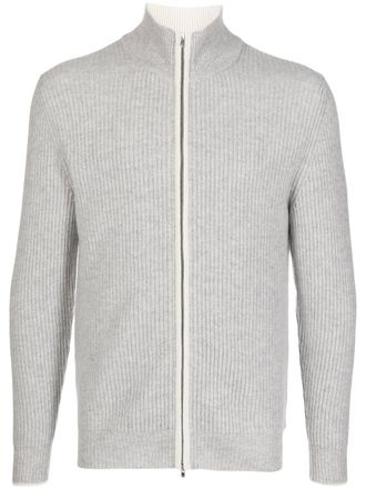 N.Peal pull en maille nervurée - Gris