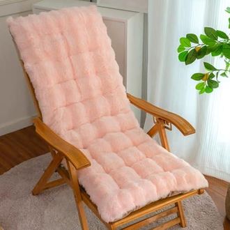 Generic &Eacute;pais Patio Coussin Chaise Longue,Int&eacute;rieur Ext&eacute;rieur Coussins Chaise Lounger Haut du Dos for Rocking Chair Sofa Cushion(Pink,50 * 125cm)