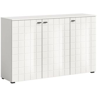 ebuy24 Monte Sideboard 3 T&uuml;ren wei&szlig; Hochglanz