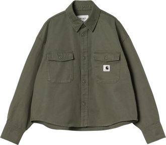 Carhartt Work in Progress Femme, Chemises, Vert, Taille: 38 FR Kelly Shirt Jacket