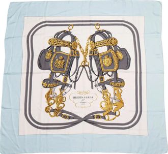 Herm&egrave;s T&uuml;cher & Schals - Hermes Classic BRIDES de GALA Silk Carre 90 Scar - Gr. unisize - in Blau - f&uuml;r Damen