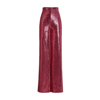 Philipp Plein Femme, Pantalons, Rose, Taille: 36 FR Long Pantalons Paillettes