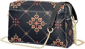 Mnsruu Sacs à bandoulière pour femme, sac à main en cuir imprimé graffiti bohème