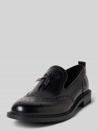 HUGO BOSS Loafer aus Leder mit Budapester Details