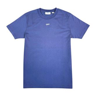 Off-white Homme, Tops, Bleu, Taille: XS T-shirt ras du cou en coton