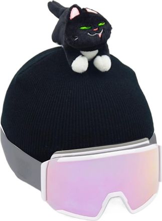 Generic Snowboardhelm-&Uuml;berzug - waschbares Katzenmotiv, weiche und Dehnbare Passform, Schutzschicht | f&uuml;r, M&auml;dchen, M&auml;nner, Frauen, Skifahren, Radfahren, Snow