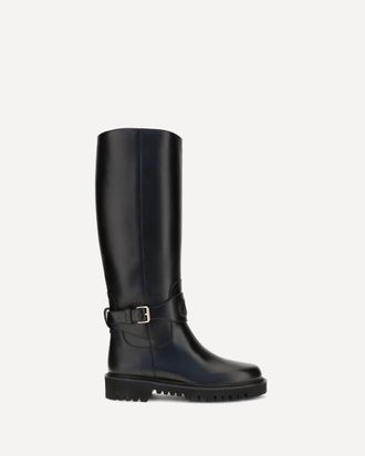 Valentino Garavani VLogo Signature calfskin High Boots Female 38.5