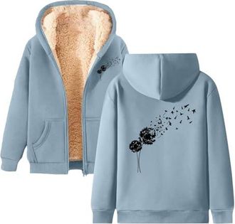 Generic 2026 Vestes pour femmes et hommes et automne hiver mode m&ecirc;me d&eacute;contract&eacute; imprim&eacute; veste de sport avec fermeture &eacute;clair &agrave; capuche poche sweat-shirt, ble