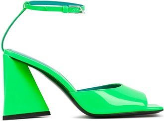 The Attico Sandalen - Green Leather Piper Sandal - Gr. 37,5 (EU) - in Grün - für Damen