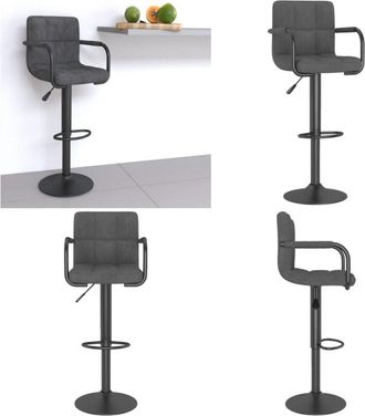 vidaXL Barhocker Dunkelgrau Samt - Vidaxl