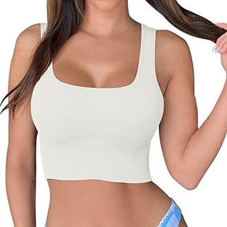 Generic Bustier Femme Pack Top Solide Gilet Dentelle Sans Couture Respirant Top Underwe Sexy Lingerie Homme, Blanc., A