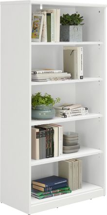 Xora Regal, Weiß, Holzwerkstoff, 4 Fächer, 72x148x36 cm, Typenauswahl, Beimöbel erhältlich, Wohnzimmer, Regale, Bücherregale