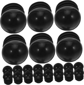 Soimiss 24stücke Runde Für Rohre Rohrstopfen Aus Kunststoff Schwarze Rohrverschlussstopfen Rohrendabdeckungen
