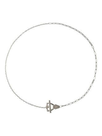Burberry collier &agrave; pendentif Shield - Argent