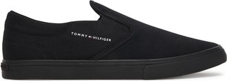 Tommy Hilfiger Sneakers aus Stoff Tommy Hilfiger Vulc Core Slip On FM0FM05689 Schwarz
