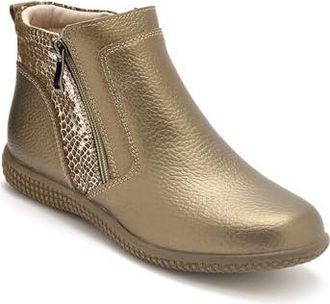 Pediconfort Boots cuir double zip - FEMME - Taille : 40 - Couleur : Mordoré
