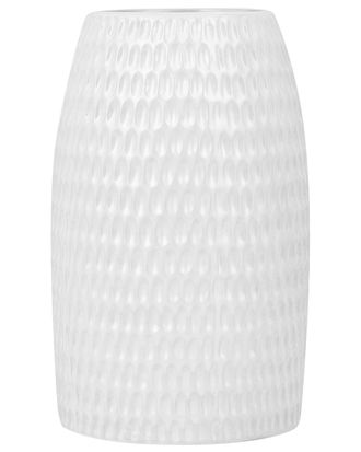 Beliani Klassische Vase f&uuml;r saisonale Dekoration wei&szlig; Linzi