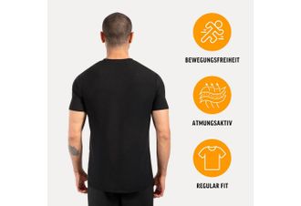 Smilodox T-Shirt Micah, Atmungsaktives Shirt mit 3D Rubber Print, Kurzarm Shirt Weiches Material Hohe Bewegungsfreiheit Sport Freizeit Gym