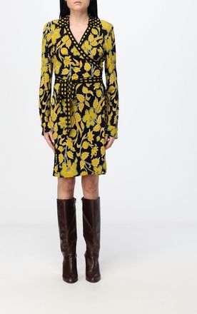 Diane Von F&uuml;rstenberg Mini-Wickelblusenkleid aus Viskose mit Blumenmuster