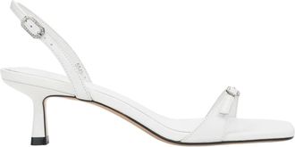 Estro & Luminara Femme, Chaussures, Blanc, Taille: 39 EU Sandale &agrave; bride et strass &agrave; petit talon