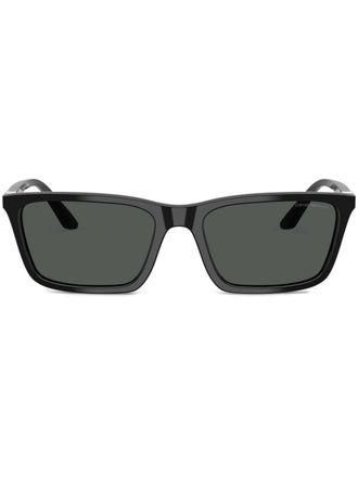Emporio Armani lunettes de soleil à monture rectangulaire - Noir