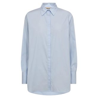 Mos Mosh MOS Mosh - Chemise MMEnola en coton - Femme - Blouses et Chemises - Bleu - Taille: 40 FR