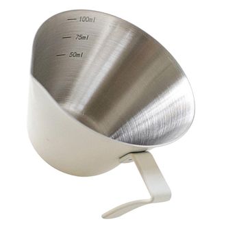 Cabilock Edelstahl Espresso Messbecher mit Henkel Rostfrei Pr&auml;zise Ausgie&szlig;er Kompakt und Vielseitig f&uuml;r Kaffee Milch Tee Langlebig und Leicht zu Reinigen Fassu