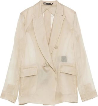 Max Mara Femme, Vestes, Beige, Taille: 38 FR Pianoforte Jacket