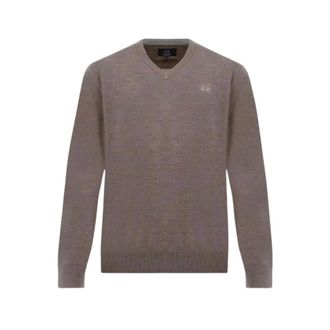 La Martina Homme, Pulls, Brun, Taille: L Barrie V-neck Sweater