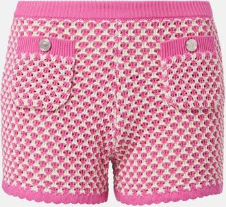 Versace Short en crochet de coton mélangé