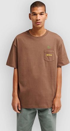 Rvca Nature Calling Pocket T-Shirt wood