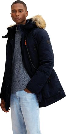 Tom Tailor Herren Parka mit Kapuze 1034564, 10668 - Sky Captain Blue, S