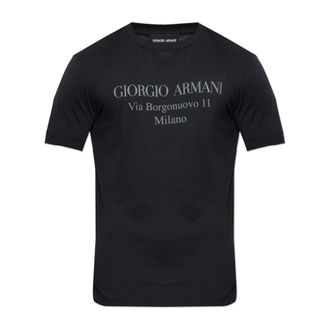 Giorgio Armani Homme, Tops, Bleu, Taille: 3XL T-shirt imprim&eacute;