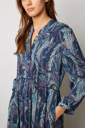 Gerard Darel Robe courte et fluide imprim&eacute; cachemire - JANICE - Electrique