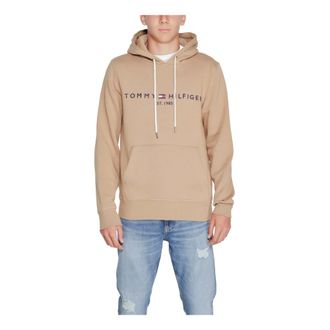 Tommy Hilfiger Homme, Sweatshirts et sweats &agrave; capuche, Beige, Taille: 2XL Sweat &agrave; Capuche Beige Imprim&eacute; Automne/Hiver