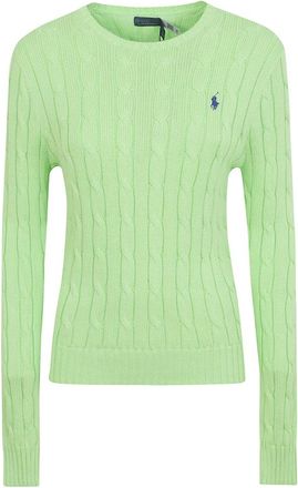 Ralph Lauren Femme, Pulls, Vert, Taille: 40 FR Maglia in cotone a trecce