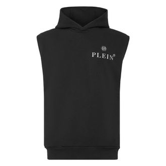 Philipp Plein Homme, Sweatshirts et sweats &agrave; capuche, Noir, Taille: 2XL Sweat &agrave; capuche Sleeveless Basic