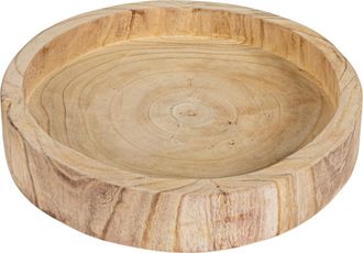 Creative Co-op Creative Co-Op Tablett aus Paulownia-Holz, handgeschnitzt