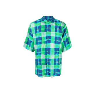 Dsquared2 Seidenmischung Kariertes Freizeit Hemd - - Shirts - Herren - Blau - XS