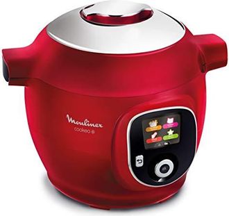 Moulinex Multicuiseur Intelligent Cookeo+ 6L 6 Modes de Cuisson 180 Recettes Pr&eacute;programm&eacute;es Jusqu&agrave; 6 Personnes Rouge CE85A510
