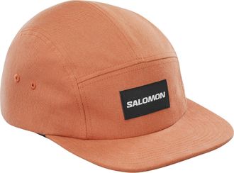 Salomon Five Panel Unisex Kappe Trail Running Wandern MTB Lauf, L&auml;ssiger Style, Vielseitiger Einsatz, Komfort den ganzen Tag lang, Orange, Einheitsgr&ouml;&szlig;e
