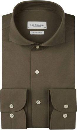 Profuomo Homme, Chemises, Brun, Taille: 4XL Chemise Tricot&eacute;e Japonaise X-Cutaway