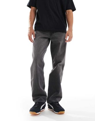 Lee Asher - Jean ample coupe droite - Noir délavé